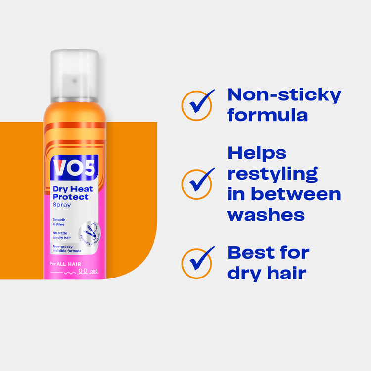 Dry Heat Protect Hair Spray for Smooth Hair 200ml | VO5 – VO5 UK